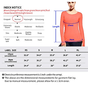 Long Sleeve Workout Shirts for Women Running Athletic Tee Shirt with Thumb Hole(Black,XS)