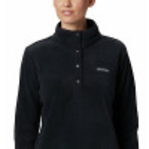 Columbia Women's Benton Springs 1/2 Snap Pullover, Black, Large
