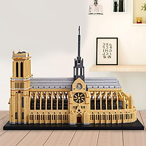 Kadablk Architecture Series Mini Bricks for Adults and Teens,France Notre Dame de Paris Mini Building Blocks Set,Micro Blocks Set,7380 PCS,Landmark Model