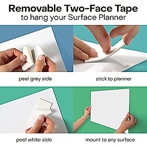 Frameless 2-Sided Whiteboard | 16in x 12in | Flippable Two-in-one Whiteboard with 4 Markers and Eraser-Holder | Made in The USA by M.C. Squares