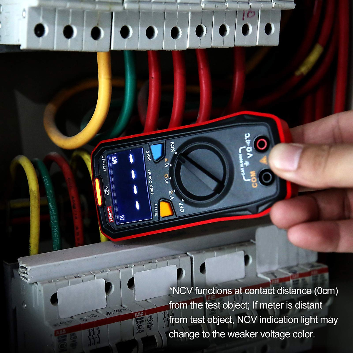 UNI-T Residential Multimeter Kit UT123T Digital Voltmeter Ohm Meter 4000 Counts Auto Ranging NCV with Test Leads Thermocouple