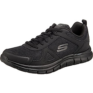 Skechers Men's Track Scloric Oxford, Black, 14 Wide