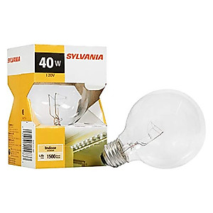 SYLVANIA G25 Incandescent Bulb, Medium Base, 40W, 2850K, Clear Bulbs