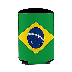 2 PCS Brazilian Flag Can Cooler Party Gift Beer Drink Coolers Coolies