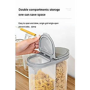 Genérico Storage Containers,Airtight Best Food Storage Containers and Removable partition Design,Storage Jars for transparent gray