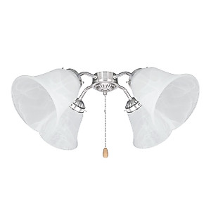 Aspen Creative Alabaster 23105-4 Transitional Style Replacement Bell Shaped Glass Shade, 2 1/8" Fitter Size, 5 1/2" high x 5" Diameter, 4 Pack