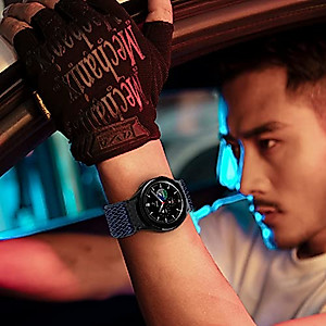 5 Pack No Gap Bands Compatible with Samsung Galaxy Watch 6/5/ 4 40mm 44mm/ Watch 5 Pro 45mm/Galaxy Watch 4/6 Classic 42mm 43mm 46mm 47mm, 20mm Elastic Nylon Sport Band for Women Men（GB）