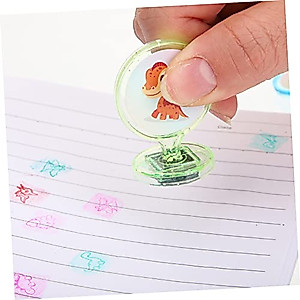 jojofuny 60 pcs Dinosaur Shape Plastic Treat Cartoon Kindergarten Rewards Color Stampsrandom Favors Kids Stamps Lovely Children's Birthday Classroom Stuffersrandom Stuffers Stocking