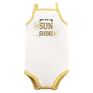 Hudson Baby baby girls Cotton Sleeveless Bodysuits Bodysuit, Daisy, 0-3 Months US