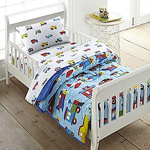 Wildkin 100% Cotton Hypoallergenic Toddler Pillow Case for Boys & Girls, Measures 19 x 13.5 Inches Kids Pillowcase, Pillow Cover Fits a Toddler Sized Pillow (Trains, Planes, and Trucks)