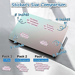 Miraki Be Curious Not Judgemental Sticker, Positive Stickers, Aesthetic Stickers, Cute Stickers, Water Assitant Die-Cut Vinyl Funny Decals for Laptop, Phone, Guitar, Water Bottles, Kindle Sticker