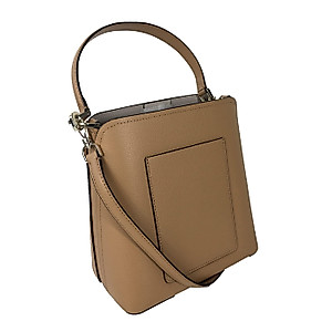 Kate Spade Darcy Refined Grain Leather Small Bucket Bag Crossbody (Classic Saddle)