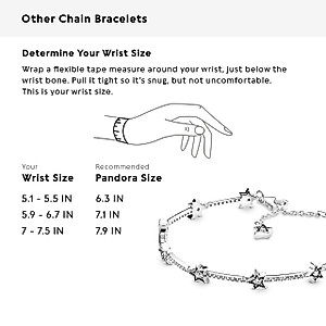 Pandora Celestial Stars Bracelet - Sterling Silver & Cubic Zirconia Bracelet for Women - Gift for Her - 7.1"