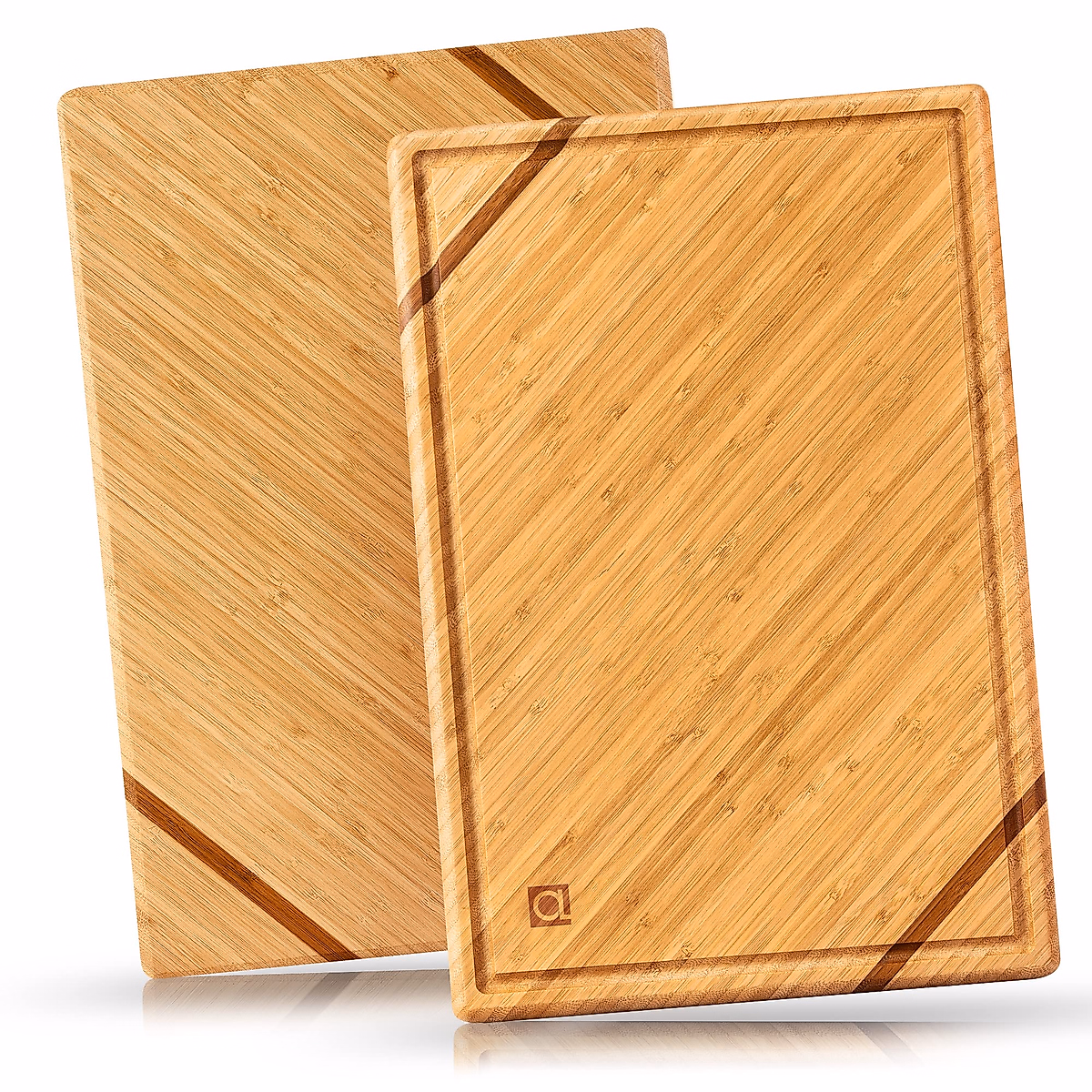 Wellspring Organic Bamboo Wood Cutting Board for Kitchen, Meat, Cheese, Vegetables - Luxury Large Butcher Block Wooden Chopping Board and Serving Board (XL 18 x 12")