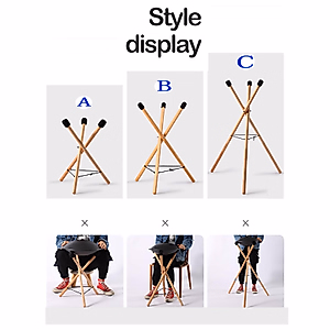 QiaoDongDian Wooden Steel Tongue Drum Stand Foldable,Handpan Drum Stand, Tripod Base,for 10 to 22 Inch Drum Percussion Instrument,Securely Holds Your Instrument. (Color : Dual-use)
