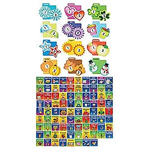 Fun Express Classroom Calendar Bulletin Board - Stay Organized All Year with 400-Piece Classroom Calendar Days of The Year - Kickstart Learning, Teacher's Essential, Make Every Day Special