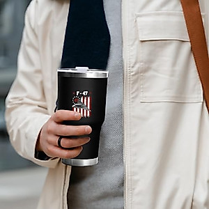 liabiliies Coffee Tumbler 30 oz F47 Fighter Jet F-47 Jet Fighter Aircraft Tumbler with Lid and Straw Insulated Tumblers Stainless Steel Tumbler Funny Gifts