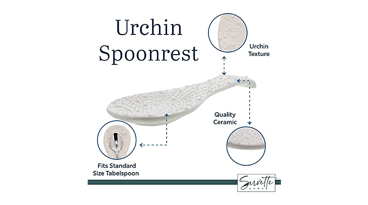 Ceramic Beach Themed Spoon Rest for Your Kitchen
