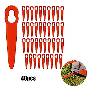 RESYO 40pcs Lawn Mower Blade Plastic Cutter for Grass Trimmer Brushcutter Replacement Compatible with STIHL 45 Cordless Strimmer Garden Tool xiaolu