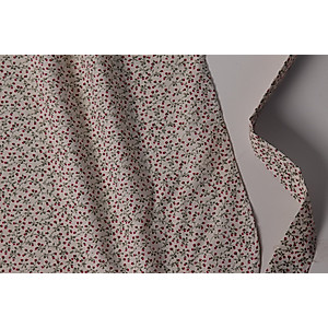 Making Believe Cream Calico Waist Half Apron with Pocket for Girls and Teens for Pioneer Peasant Costume