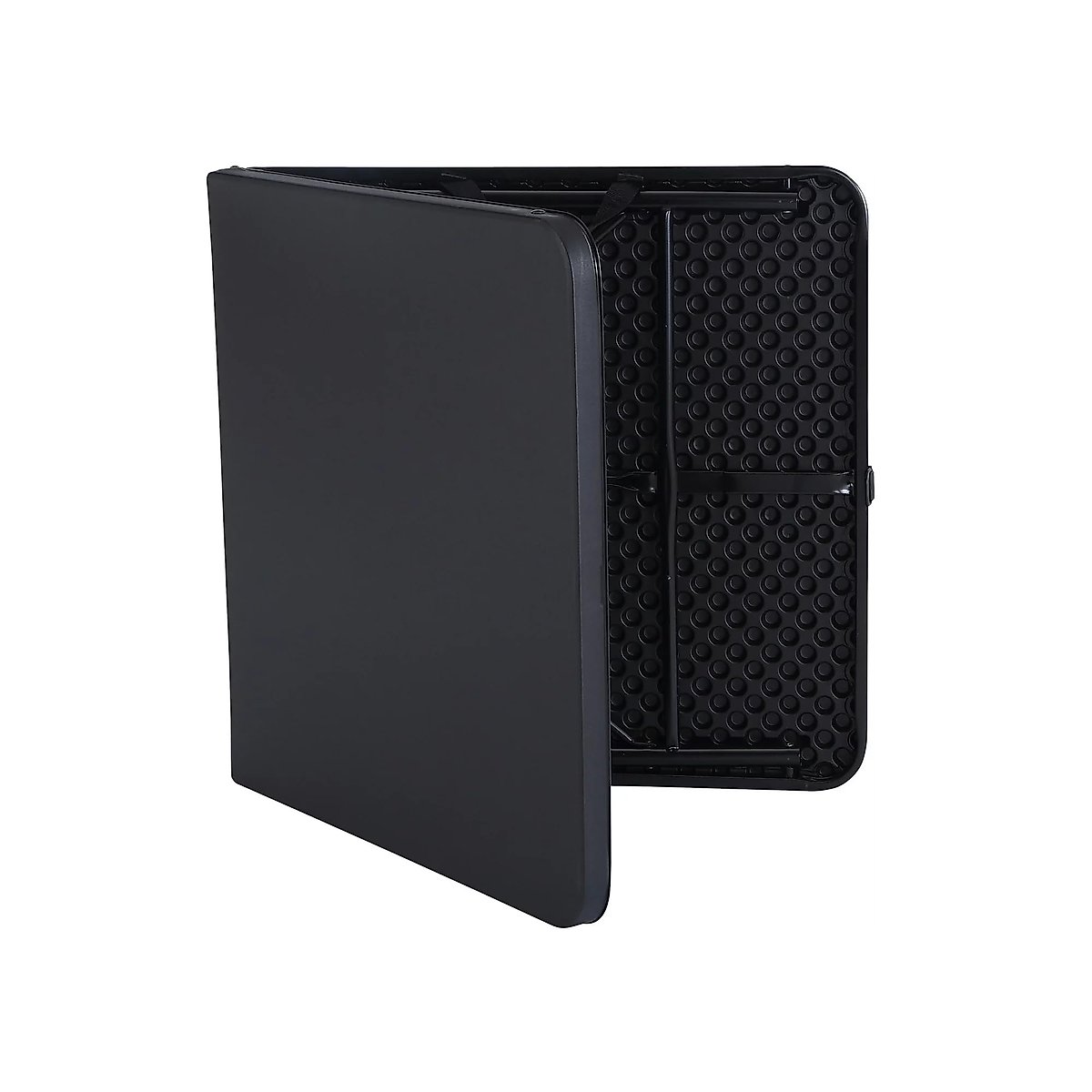 GEEYOU Versatile and Portable: 4-Foot Fold-in-Half Adjustable Table in Rich Black | Convenient and Space-Saving Solution