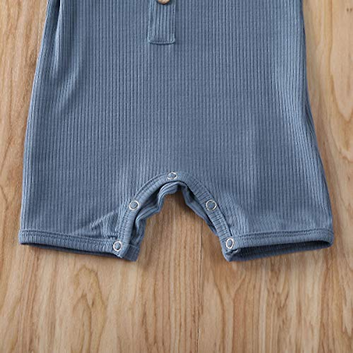 Baby Girl Boy Romper Bodysuit Solid Plain One Piece Jumpsuits Sleeveless One Piece Baby Clothes Outfits Summer (Blue, 12-18 Months)