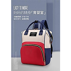 MLBCARE baby bag back pack large-capacity multi-functional fashionable shoulders diaper backpack mother's portable baby care bag Separate storage (red)