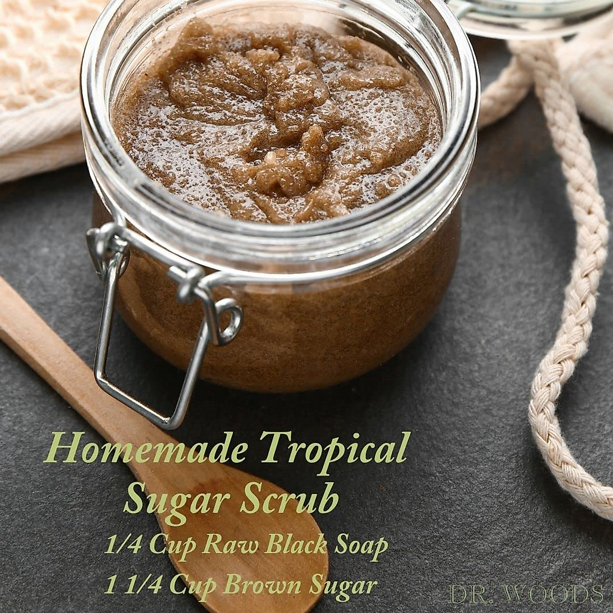 Dr. Woods Raw Moisturizing Black Coconut Papaya Soap with Organic Shea Butter, 8 Ounce