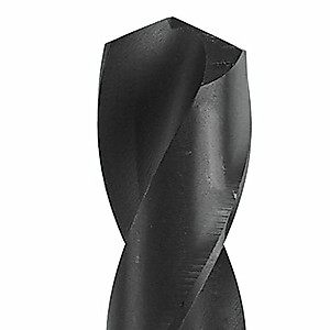 BOSCH BL2143 1-Piece 1/4 In. x 4 In. Fractional Jobber Black Oxide Drill Bit for Applications in Light-Gauge Metal, Wood, Plastic