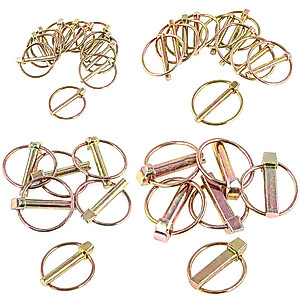 Glarks 30Pcs Heavy Duty Lynch Pin Assortment Kit for Farm Tractors Trailers Trucks Mowers