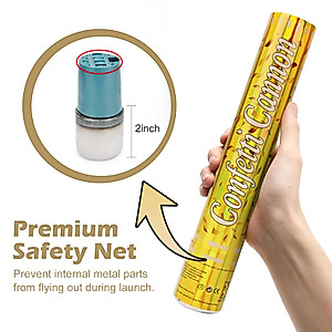 Tamodan 5 Packs Confetti Poppers,12 inch Confetti Cannon,Gold Party Poppers Confetti Shooters for New Year's Eve, Christmas, Birthday,Wedding, Graduationand Any Celebrations.