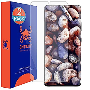 Skinomi Matte Screen Protector Compatible with Samsung Galaxy S21 Ultra (6.8 inch)(2-Pack)(Edge to Edge)[Works with Fingerprint Scanner] Anti-Glare Matte Skin TPU Anti-Bubble Film