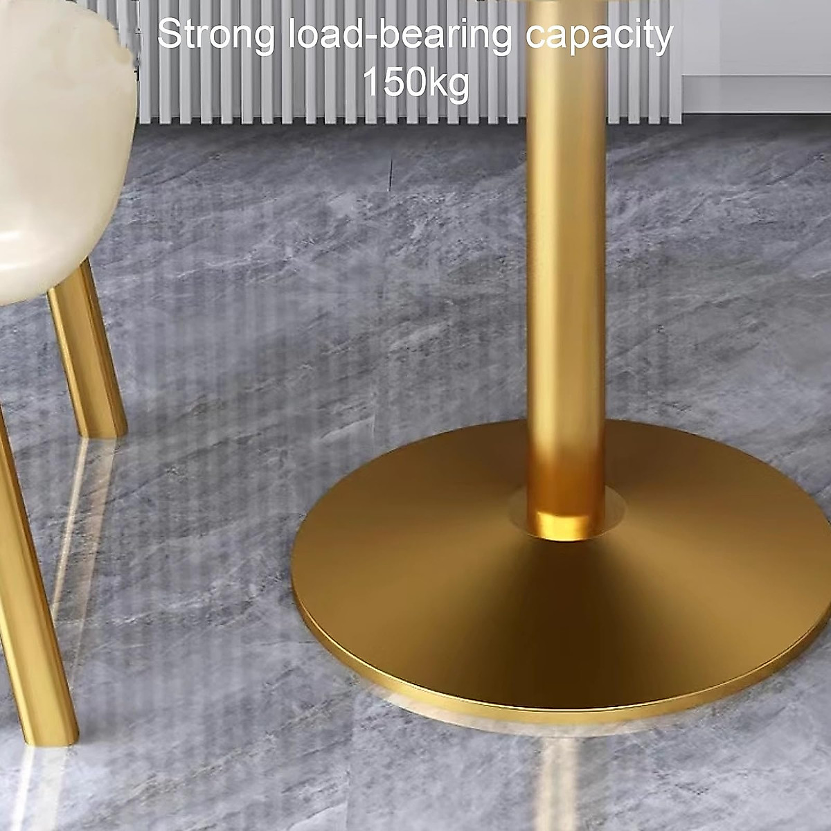 BBTF Conference Table Chairs Set Small Office Conference Table and Chairs Set of 2 Modern Help with Communication and Collaboration White+Gold 75cm (Color : Dark Grey)