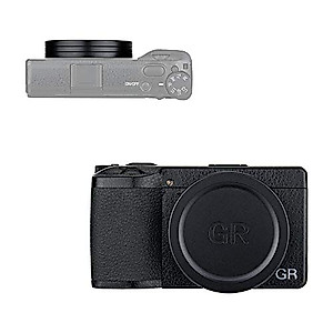 JJC Aluminum Lens Cap Cover Protector for Ricoh GR IIIx GRIIIx GR III GRIII GR II GRII with Soft EVA Interior -Black