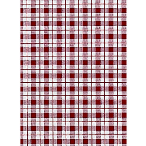 Vintage Red Gingham Self-Adhesive Shelf and Drawer Liner, for Arts & Crafts, 9 Feet by 18 Inches (2)