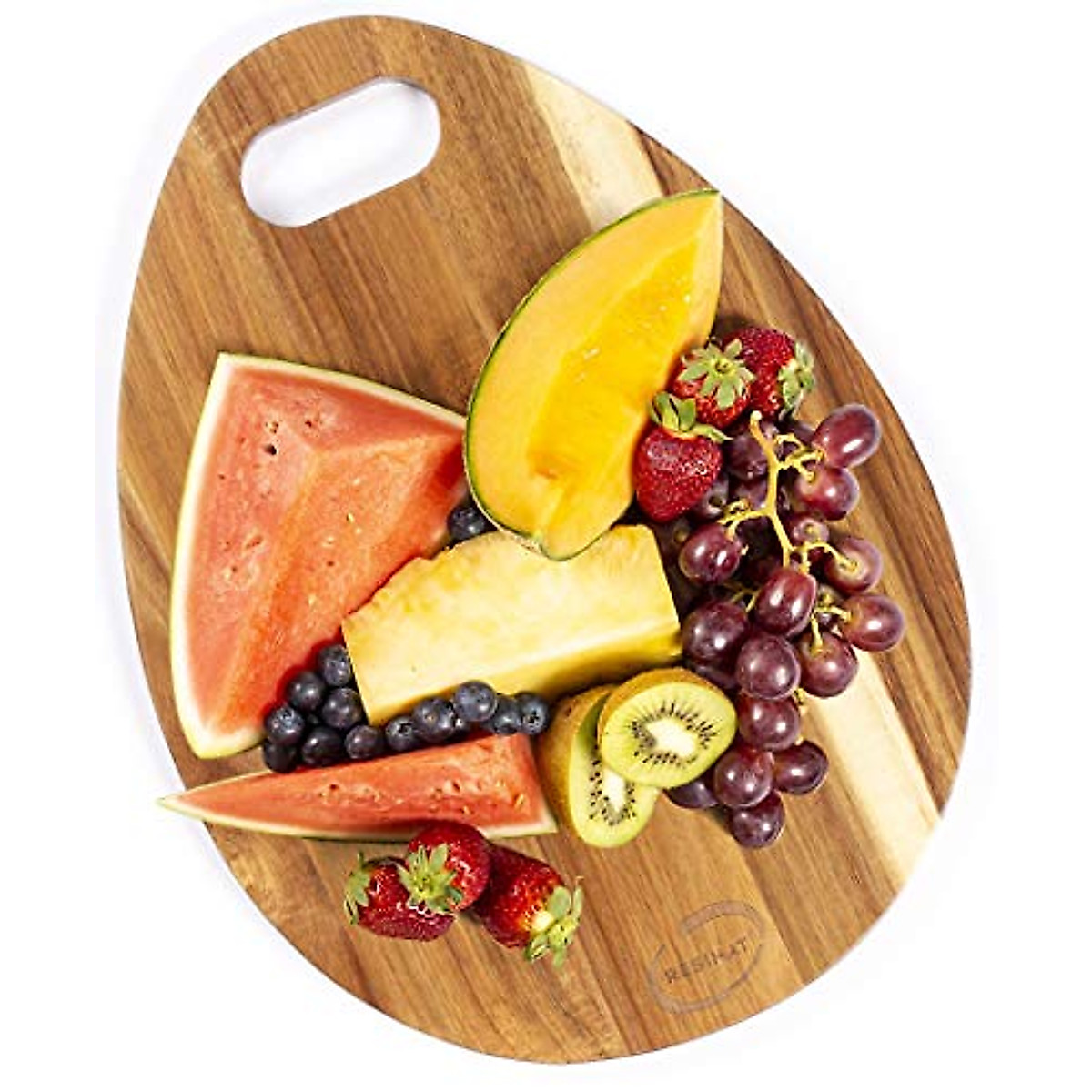 Large 16" x 12" Acacia Wood Charcuterie Board,Cheese Board and Knife Set in Gift box.Serving Platter,Grazing plate, reversible, Cutting Board, kitchen decor