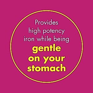 Slow Fe 45mg Iron Supplement for Iron Deficiency, Slow Release, High Potency, Easy to Swallow Tablets - 60 Count