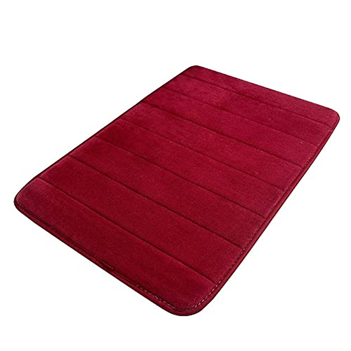 NA Memory Foam Bath mat Non-Slip Absorbent Velvet Bathroom Carpet 40 60cm Red