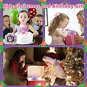 Miiulodi Kids Waterproof Camera - Birthday Gifts for 3 4 5 6 7 8 9 10 Year Old Girls 2 Inch IPS Screen Underwater Action Camera with 32 GB SD Card, Pool Toys for Kids Age 8-12 Pink