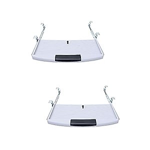 Abaodam 2 pcs computer keyboard case office drawer white office desk plastic trays storage drawers for desk keyboard stand for desk hidden keyboard shelf Miscellaneous tray corner