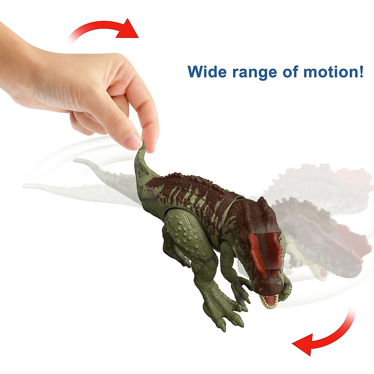 Mattel Jurassic World Dominion Massive Action Dinosaur Figure, Yangchuanosaurus Dino Toy with Attack Motion, Plus Downloadable App & AR