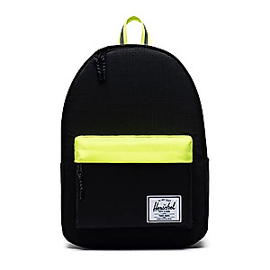 Herschel Supply Co. Classic X-Large Black Enzyme Ripstop/Black/Safety Yellow One Size