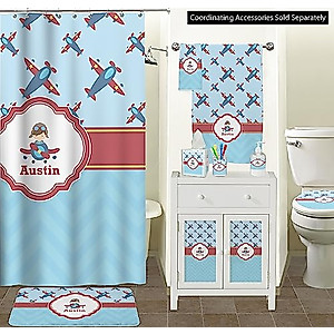 RNK Shops Airplane Theme Waste Basket - Double Sided (White) (Personalized)