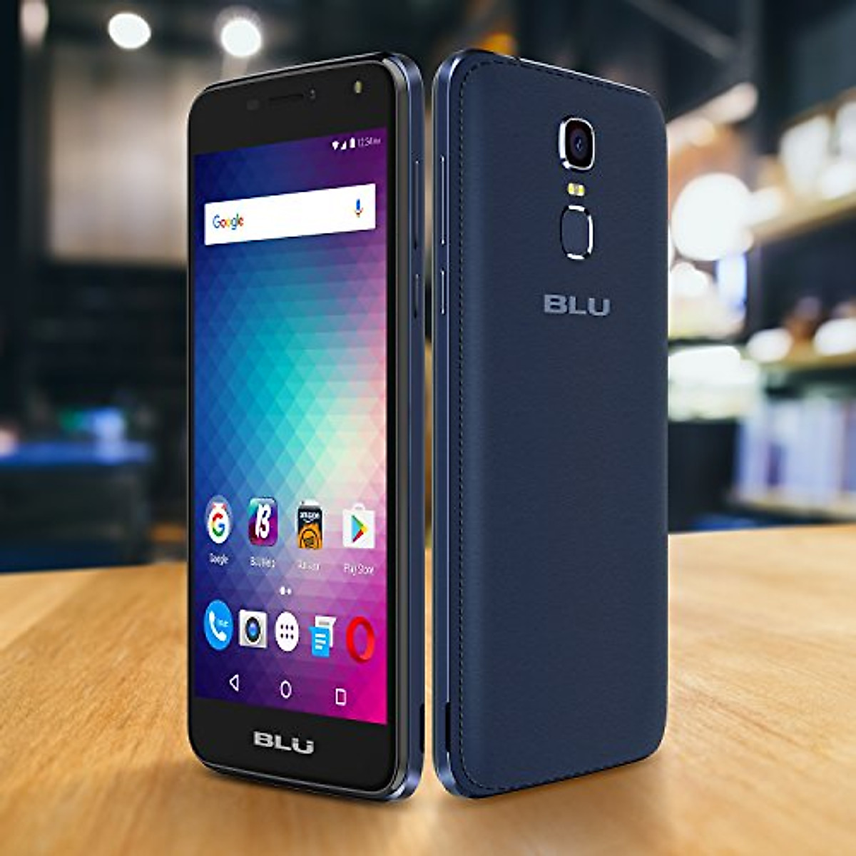 BLU Life Max - 5.5" 4G LTE GSM Unlocked - 16GB+2GB RAM w/ Fingerprint Sensor, 3700 mAh Battery -Blue