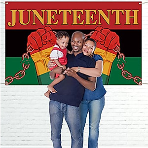 Juneteenth Backdrop Banner African American Independence Day Black Liberation Parade Photography Wall Background Decoration