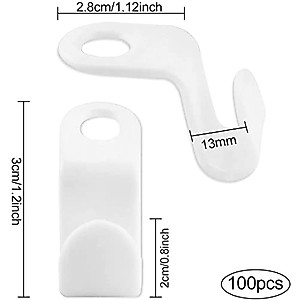 Clothes Hanger Connector Hooks 100PCS Mini Cascading Hanger Hooks Clothes Closet Cascading Connection Hooks Hanger Extender Clips Space Saving(White)
