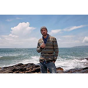 Men's Fair Isle Cardigan Sweater Stylish Ugly Holiday Cardigan Brown 2XL