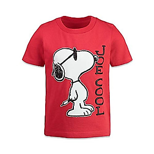 Peanuts Snoopy Charlie Brown Woodstock Toddler Boys T-Shirts 4 Pack 5T