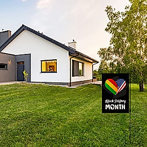Nepnuser Black History Month Garden Flag African American National Holiday Party Decoration Equality Social Celebration Double Sided Lawn Front Yard Sign
