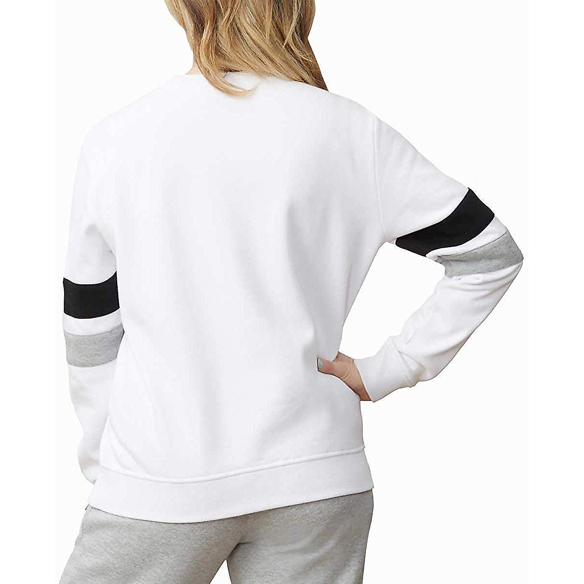 Fila Women's Michele Pullover Crewneck Sweatshirt (Small White) - New